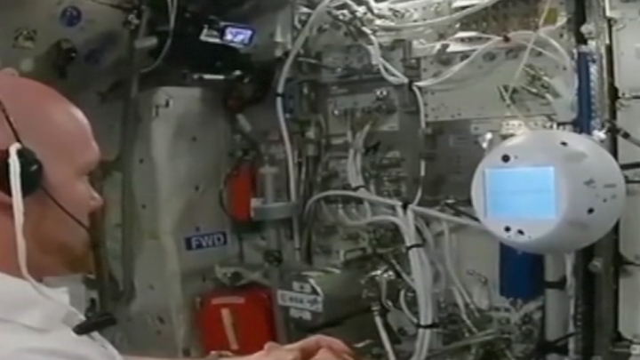 AI robot chats with astronauts on the International Space Station ...