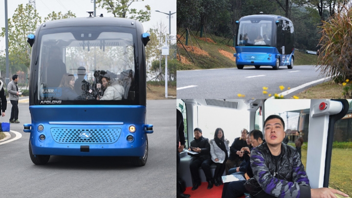 Driverless minibus put into commercial operation in Wuhan - China Plus