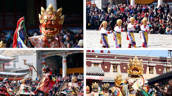 Monks at temple in Qinghai pray for blessings on Lantern Festival eve ...