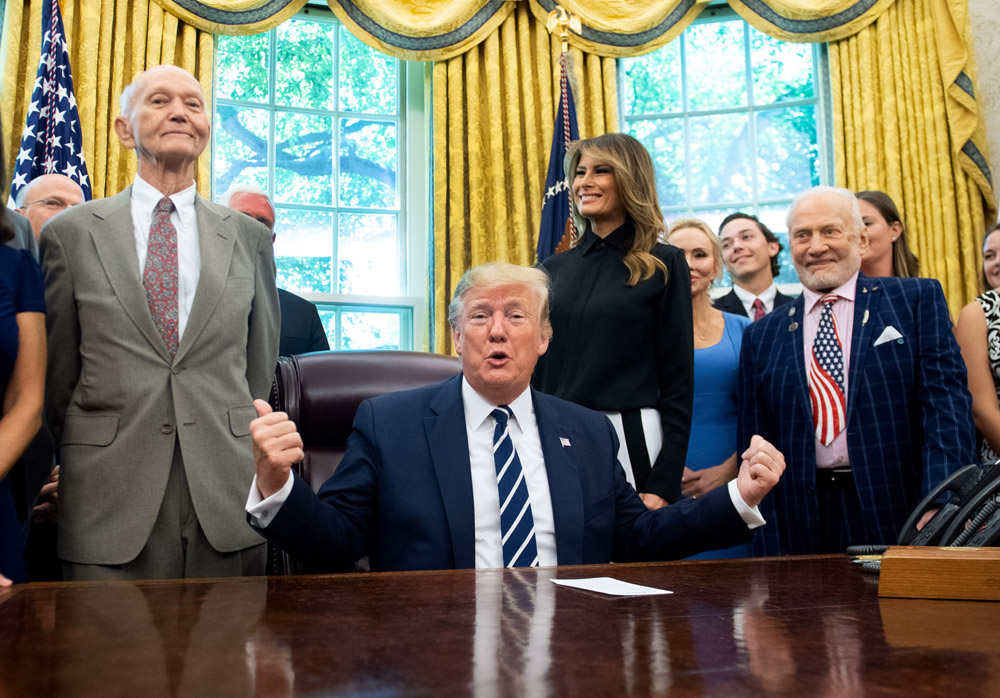 Apollo 11 astronauts reunite on 50th anniversary of moonshot - China Plus