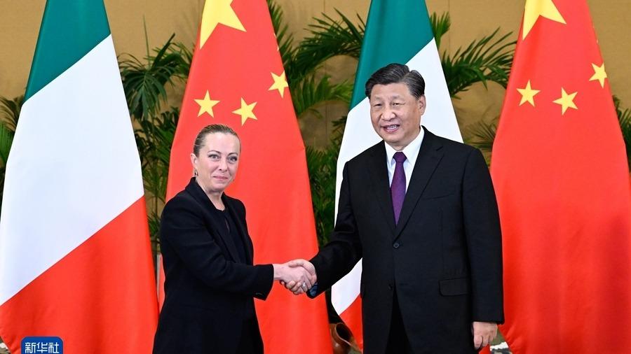 Xi Jinping trifft italienische Premierministerin Meloni