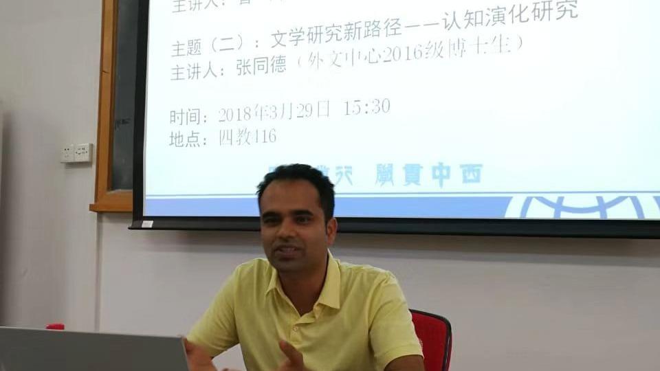 Vivek Mani Tripathi agadas por ke hindoj vidu pli veran ĉinan kulturon