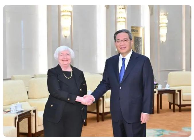 Li Qiang Bertemu dengan Menteri Keuangan AS Janet Yellen